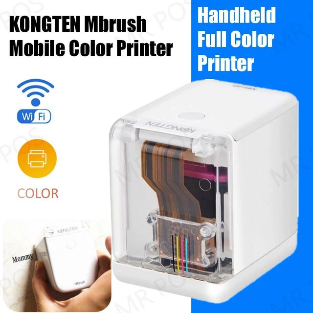 MBRUSH HANDHELD PRINTER Portable Mini Inkjet Mobile Color Printer with ...