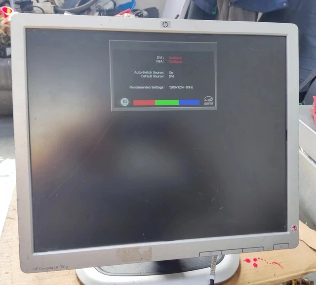 HP COMPAQ LP1965 19" TFT LCD Monitor 720p HD Ready Monitor - DVI USB ...