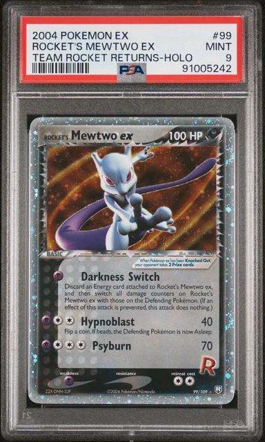 ROCKET'S MEWTWO EX 99/109 EX Team Rocket Returns Holo Rare Pokemon Card ...