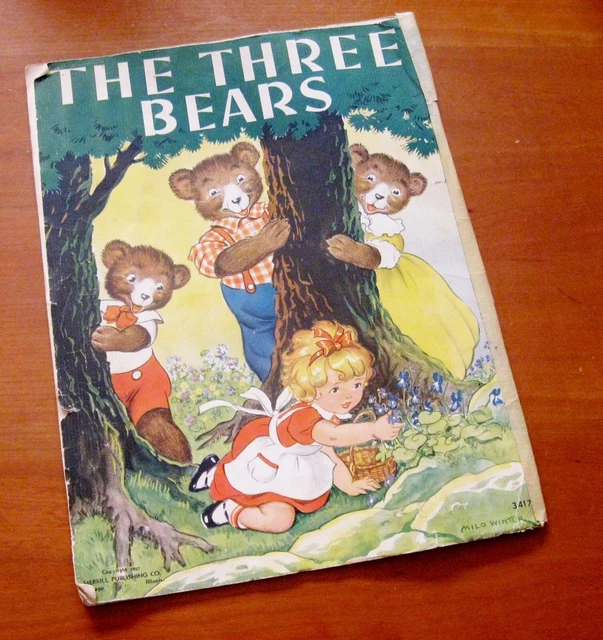 VINTAGE CHILDREN'S BOOK The Three Bears w Goldilocks Milo Winter ...
