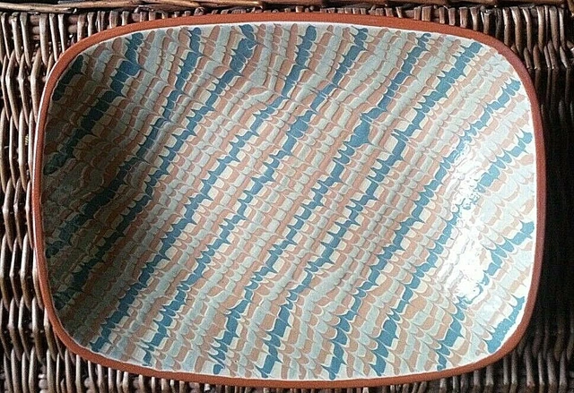 LARGE DAVID ALEXANDER Studio Pottery Slipware Dish c.1995 - Brackland ...