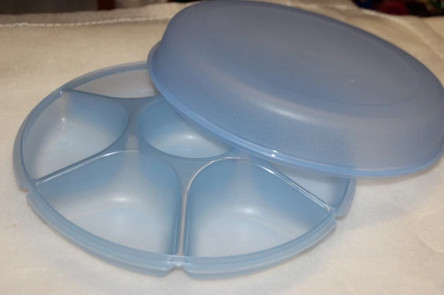 TUPPERWARE 7 COMPARTIMENTS biscuits apéritif crudités fondue 34cm EUR ...