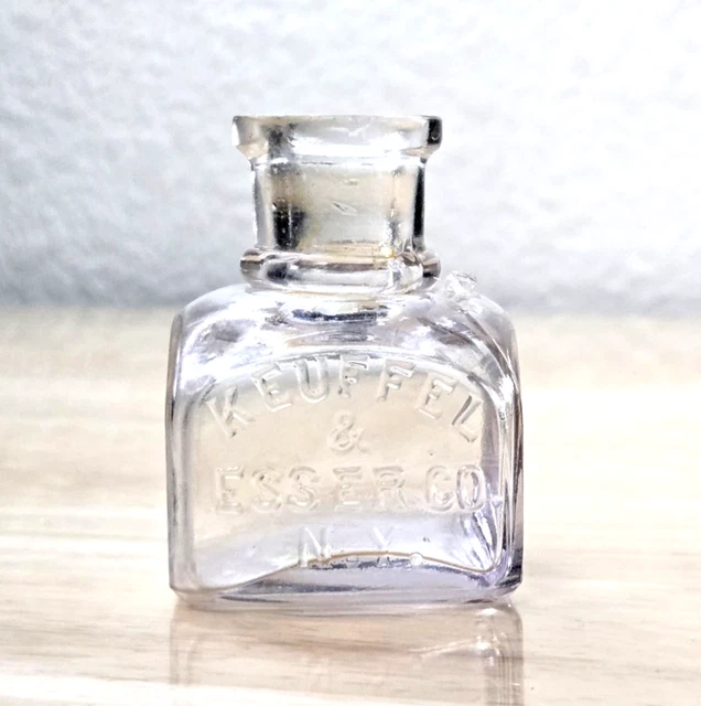 ANTIQUE EARLY 1900S Keuffel & Esser Co NY 2” Tall Embossed Glass BIM ...