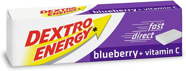 DEXTRO ENERGY DEXTROSE Glucose Fast Acting Blueberry Tablets 47g £4.55 ...