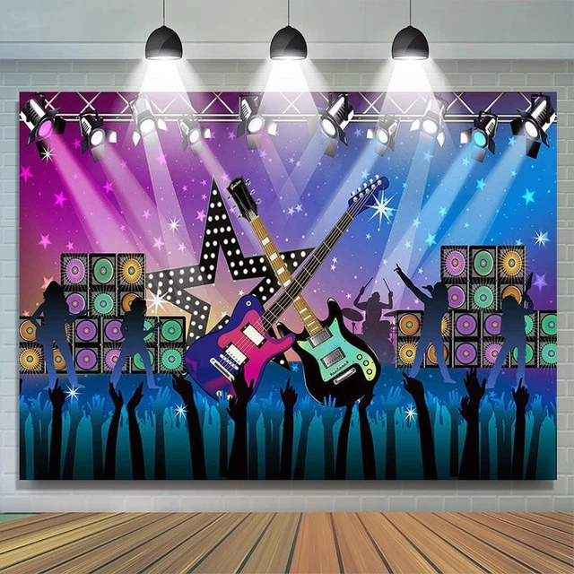ROCK STAR VACATION Karaoke Birthday Party Backdrop $36.09 - PicClick AU