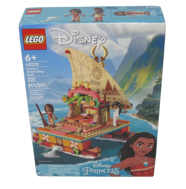 LEGO DISNEY PRINCESS Moana's Wayfinding Boat Building Toy 43210 NEW ...