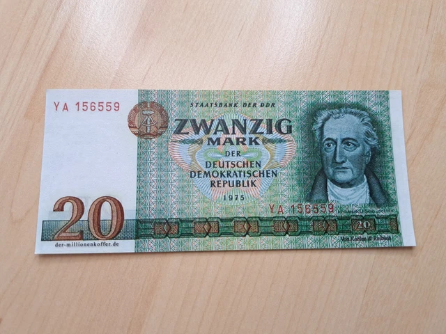 DDR 20 MARK Banknote Geldschein Ostmark East Germany KOPIE COPY ...