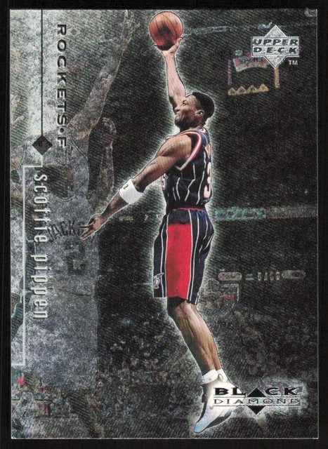1998-99 UPPER DECK noir diamant Scottie Pippen #38 NM-MT Houston ...