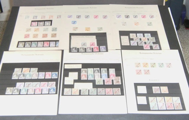 BUNDLE OF PORTUGUESE colonial marks of different islands mail with fold ...