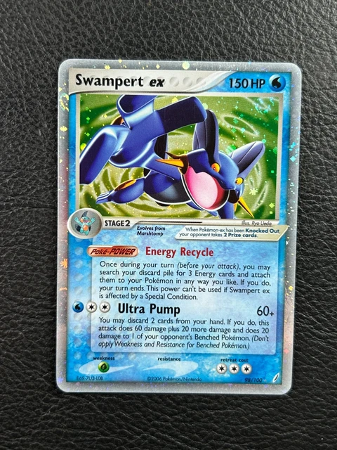 POKEMON CARTE SWAMPERT Ex 98/100 Crystal Guardians English 2006 Holo ...
