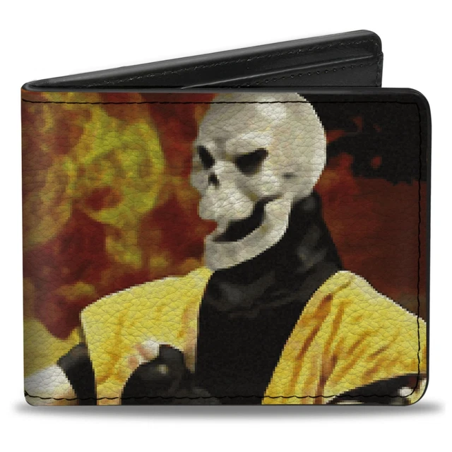 MORTAL KOMBAT WALLET, Bifold, Mortal Kombat Klassic Scorpion Flame Pose ...