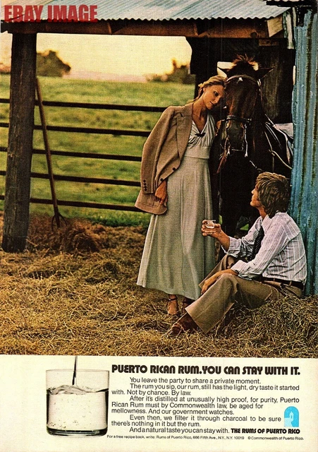 VINTAGE ADVERT FOR Puerto Rican White Rum Original 1972 Liquor Print Ad ...