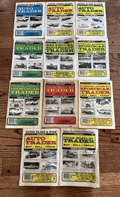 LOT OF 11 Vintage 1993-1994 Auto Trader Photo Ad Promotional Magazines ...