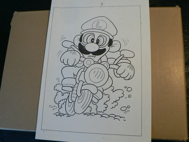 A889 KLEURPLAAT COLOR Picture Nintendo Super Mario ? Motorcycle Bike ...