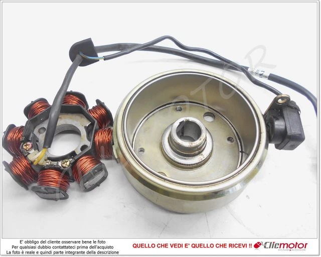 STATORE GENERATORE CAMPO MAGNETICO + VOLANO original KYMCO PEOPLE 150 ...