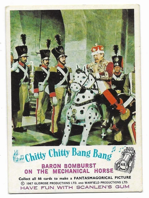 1969 SCANLENS CHITTY Chitty Bang Bang (48) Baron Bomburst On The ...