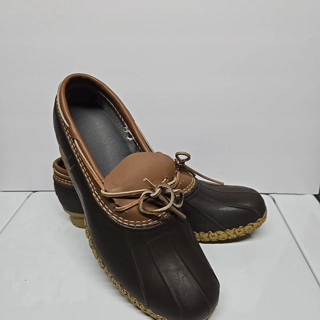 L.L. BEAN RUBBER Muck Boots Men’s 14 Low Duck Brown Casual Spring Rain ...