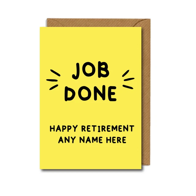 Personalised Funny Retirement Card Congratulations Retiring Men