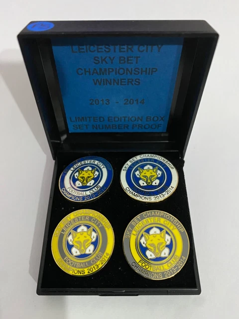 LEICESTER CITY FOOTBALL Club FC Badge L/E CHAMPIONSHIP WINNERS 2014 Pin ...