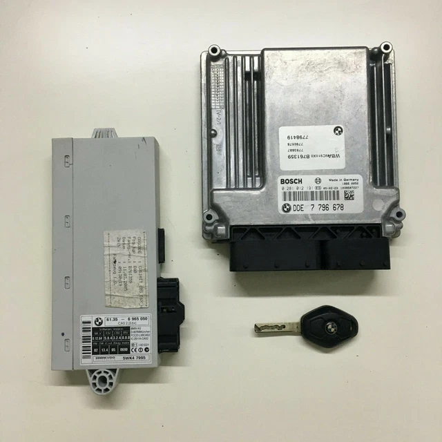 BMW E60 535D ECU Engine Module DDE 7796678 CAS2 6965050 Key Lock Set £ ...