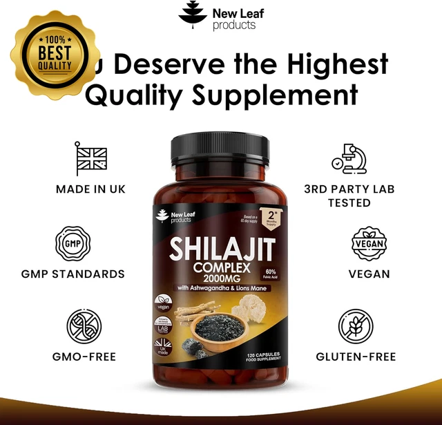 SHILAJIT COMPLEX - Himilayan Shilajit enriched with Ashwagandha & Lions ...