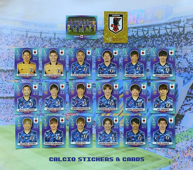 PANINI QATAR WORLD Cup 2022 Japan Full Team Set Of All 20 Stickers JPN 1-20 £5.75 - PicClick UK