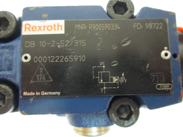 REXROTH DB 10-2-52/315 Presure Relief Valve Pilot Operated £57.92 - PicClick UK