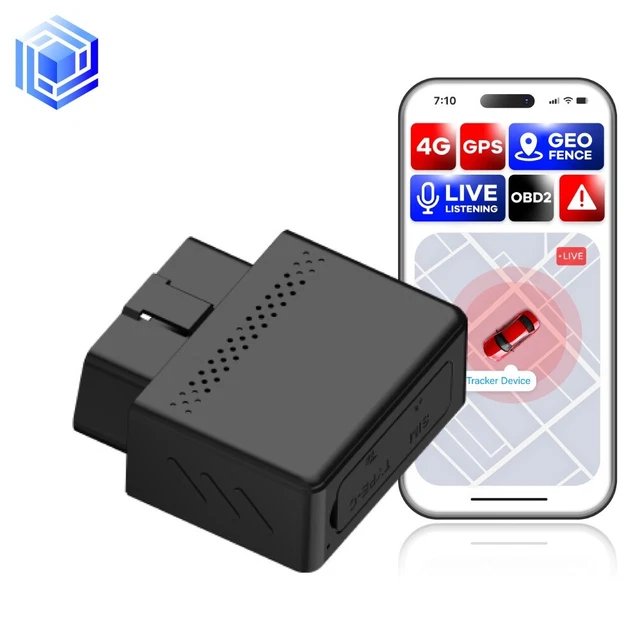 GPS TRACKER WITH LIVE Listening Device 4G OBD2 Vehicles Car Microphone ...