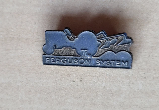 VINTAGE MASSEY FERGUSON MF Tractor badge pin Logo The Ferguson System ...