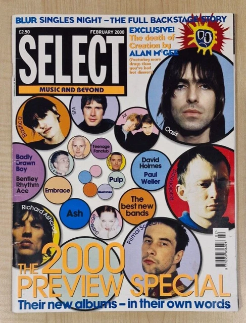 SELECT POP MUSIC Magazine February 2000 Blur Oasis Muse Nine Inch Nails ...