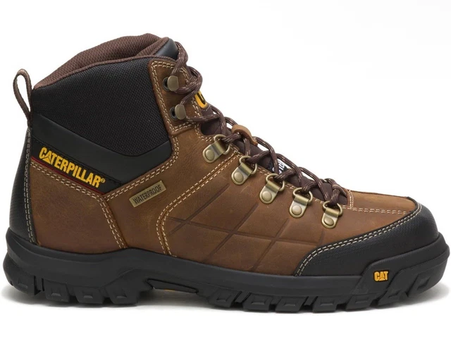 CAT FOOTWEAR MENS Threshold Waterproof Steel Toe Work Boot Brown - 10 ...