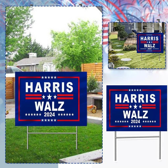 HARRIS WALZ YARD Sign, Kamala Harris Tim Walz 2024 Walz 43*30cm!NEW ...