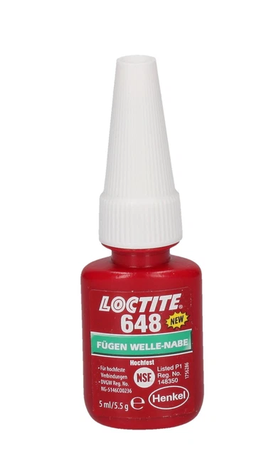 LOCTITE BUSHING ADHESIVE, Threadlocker Loctite 648 High Strength 5ml ...