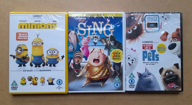 SING / MINIONS / The Secret Life Of Pets - 3 Animated Adventure Movies ...