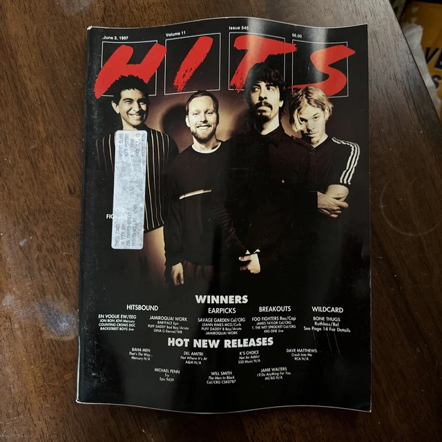 HITS MAGAZINE FOO Fighters Cover June 1997 Rare Orig Dave Grohl Taylor ...