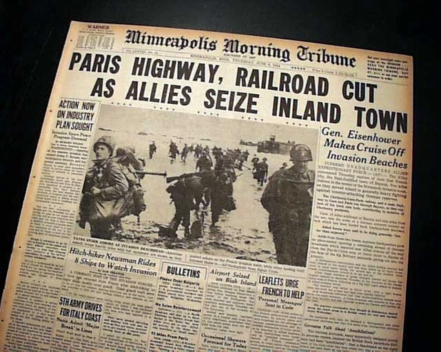 NORMANDY INVASION D-DAY World War II FRANCE BEACHES Occupation in 1944 ...