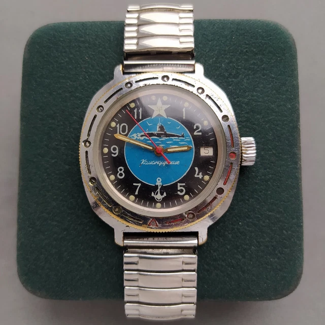 VINTAGE USSR VOSTOK Komandirskie 2414 SU diver military soviet ...
