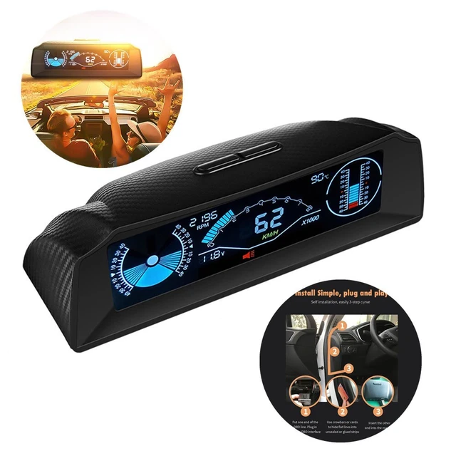 AUTOOL X90 CAR OBD2 HUD with Vehicle Elevation and Speed Digital ...