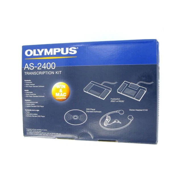 OLYMPUS AS-2400 TRANSCRIPTION Kit – Footswitch + Software + License ...