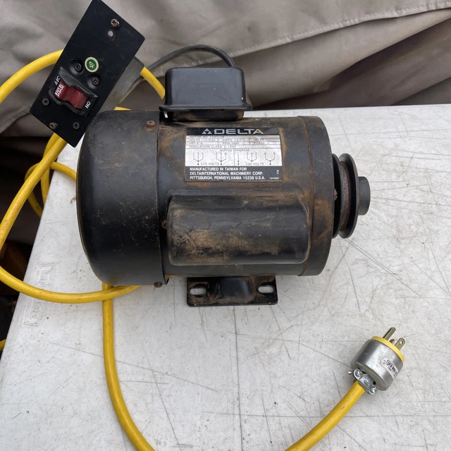 VINTAGE DELTA MODEL 1340178 Motor 3/4 HP 115/230V 1PH/3460 RPM. Delta ...