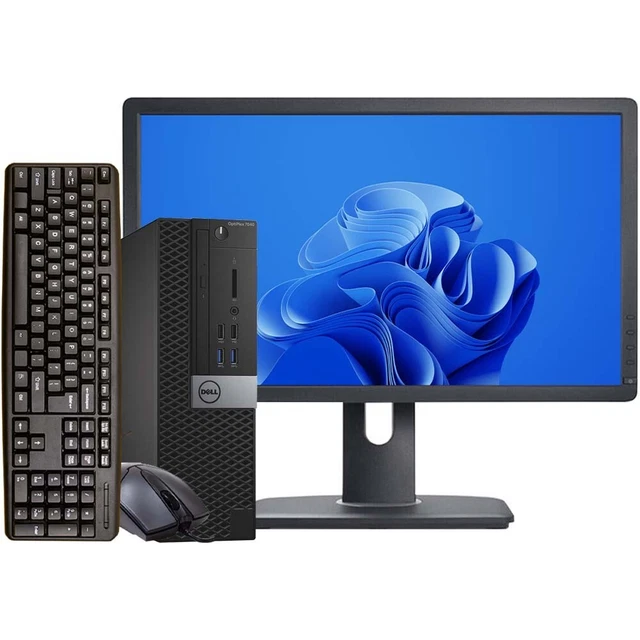 DELL DESKTOP COMPUTER Core i5 16GB 500GB SSD 22in LCD Windows 10 Pro PC ...