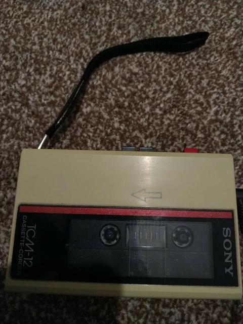 SONY TCM-12 VINTAGE Cassette tape Player Walkman/Recorder & original ...