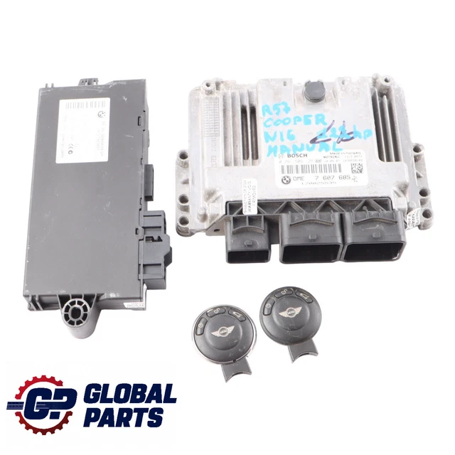 MINI COOPER R56 LCI N16 122HP Petrol Engine ECU Kit DME 7607685 + CAS 3 ...