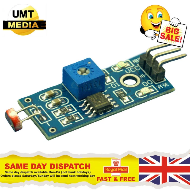 LIGHT SENSOR MODULE LDR Photo resistor module light module For Arduino ...