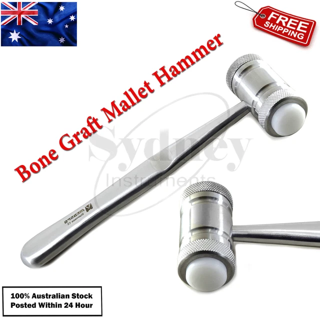 DENTAL MALLET HAMMER Bone Grafting Implants Replaceable Teflon Surgical ...