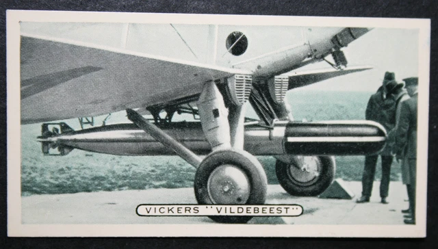 RAF VICKERS VILDEBEEST Armed with Torpedo Vintage Card LB15 £3.99 ...