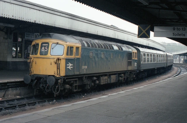 ORIGINAL RAILWAY PHOTOGRAPHIC negative Class 33 33108 at Bristol £3.25 ...