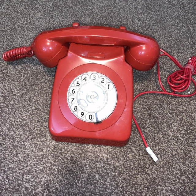 VINTAGE 1970S RETRO GPO 746 Dial Telephone - Lacquer Red £45.00 ...