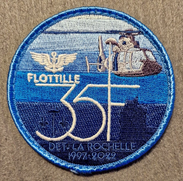 AERONAVALE FRENCH NAVY Flottille 35F Dauphin Squadron Patch with Velkro ...