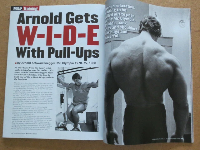 RIVISTA MUSCLE & FITNESS Arnold Schwarzenegger allenamento Rob Sager ...